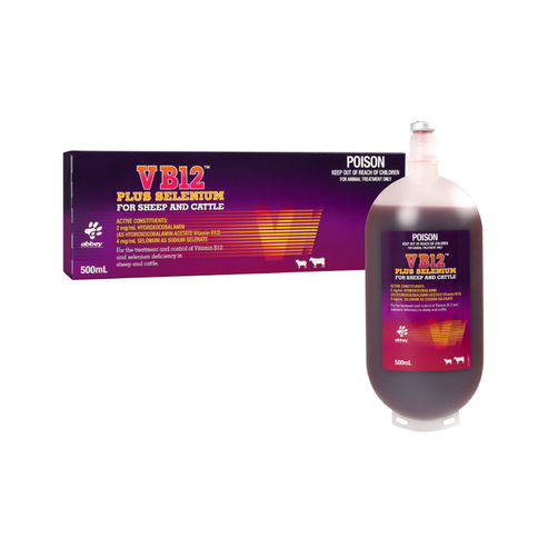 Buy ABBEY VB12 Plus Selenium Injection for Livestock – Hills Farm Supplies
