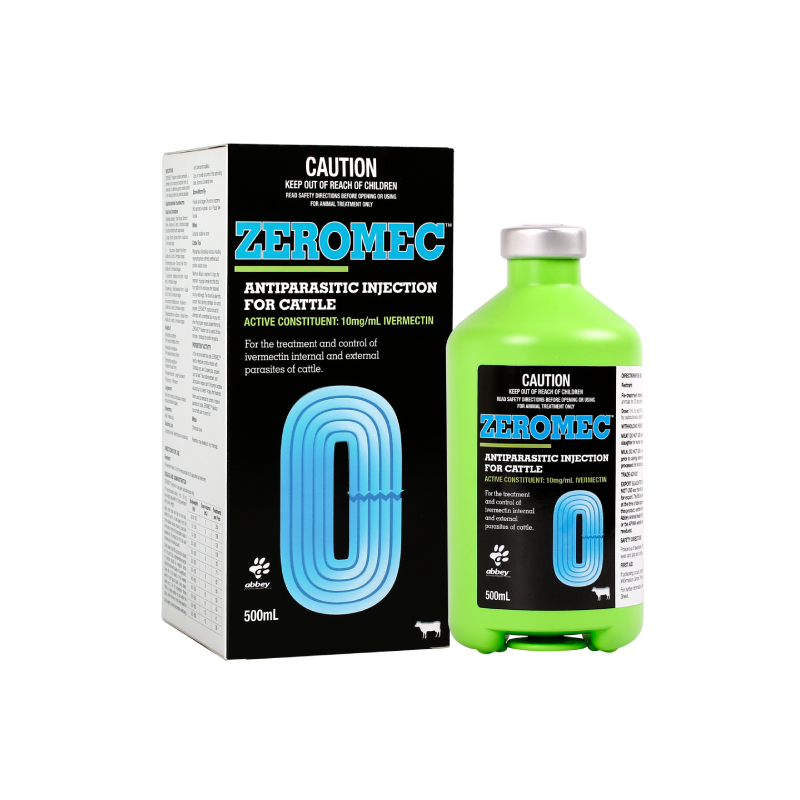 Buy ABBEY ZEROMEC Injection – Ivermectin Cattle Drench – Hills Farm Supplies