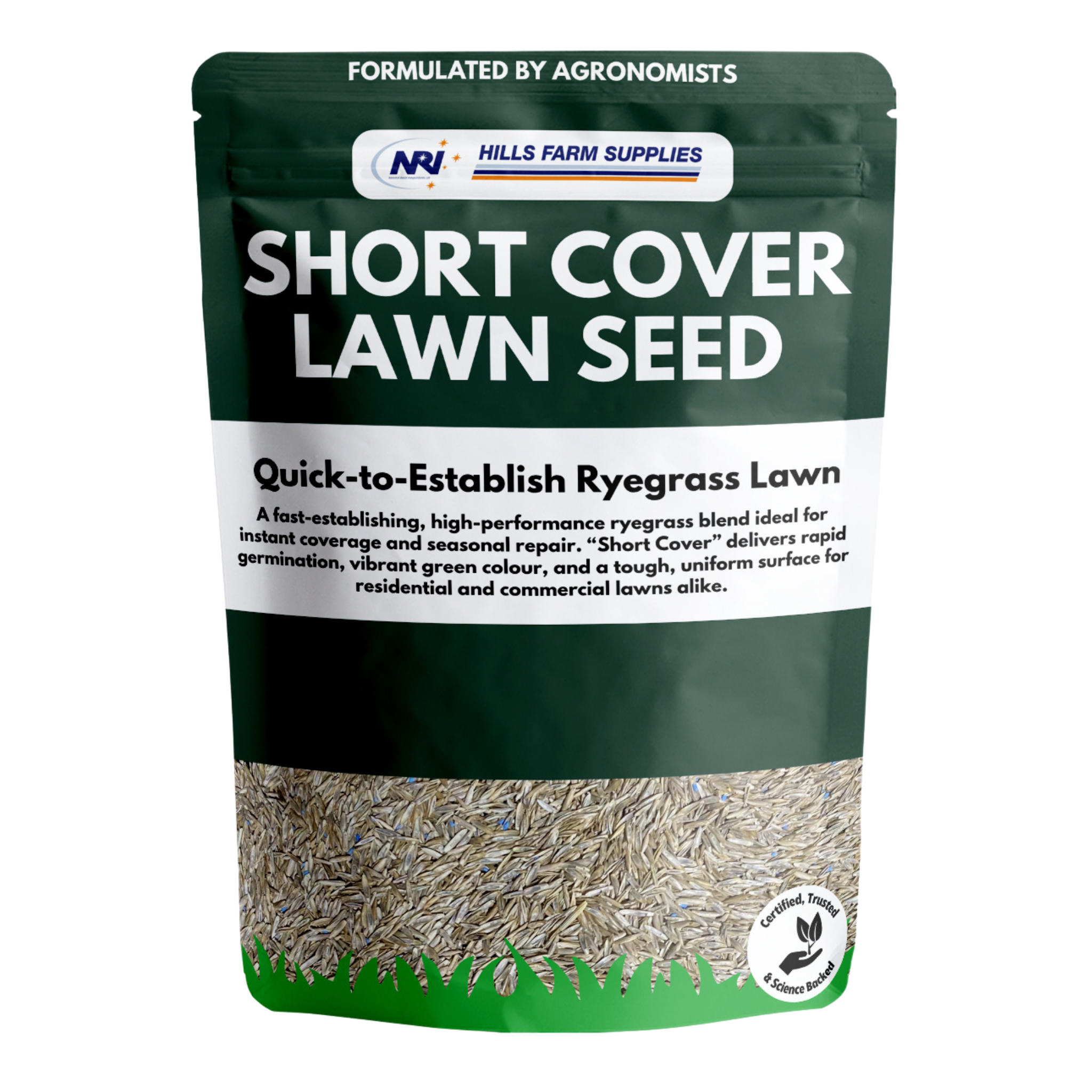 Short Cover Ryegrass Lawn Seed for Fast Growth | Hills Farm Supplies